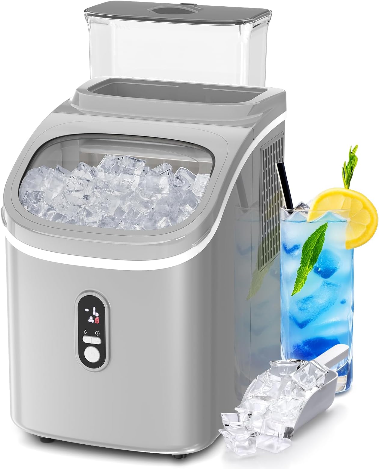 Amazon.com: ZAFRO Countertop Nugget Ice Maker 44lbs/24H,Opal Nugget Ice ...