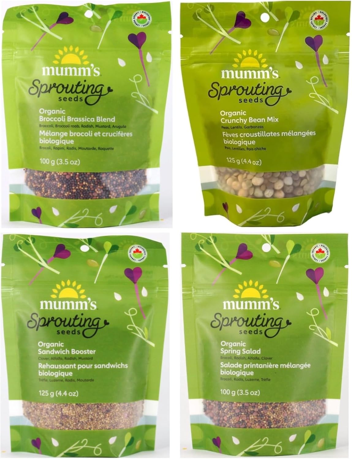 Mumm’s Sprouting Seeds | Sprouting Sample Pack | Popular Blends of ...