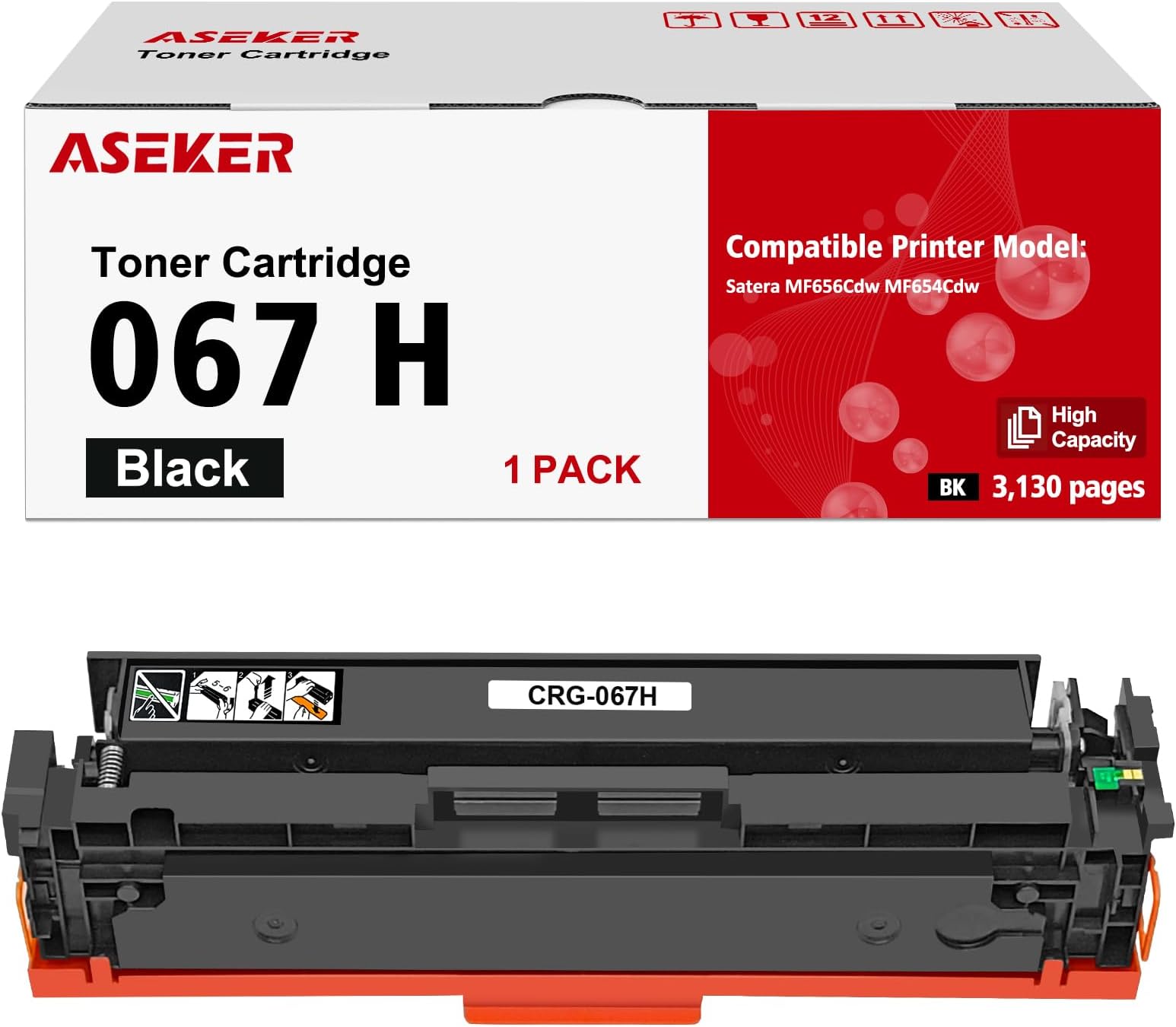 Amazon.co.jp: 互換067H CRG-067H CRG067H 067 Hトナーカートリッジ(黑)大容量3130ページ対応機種 ...