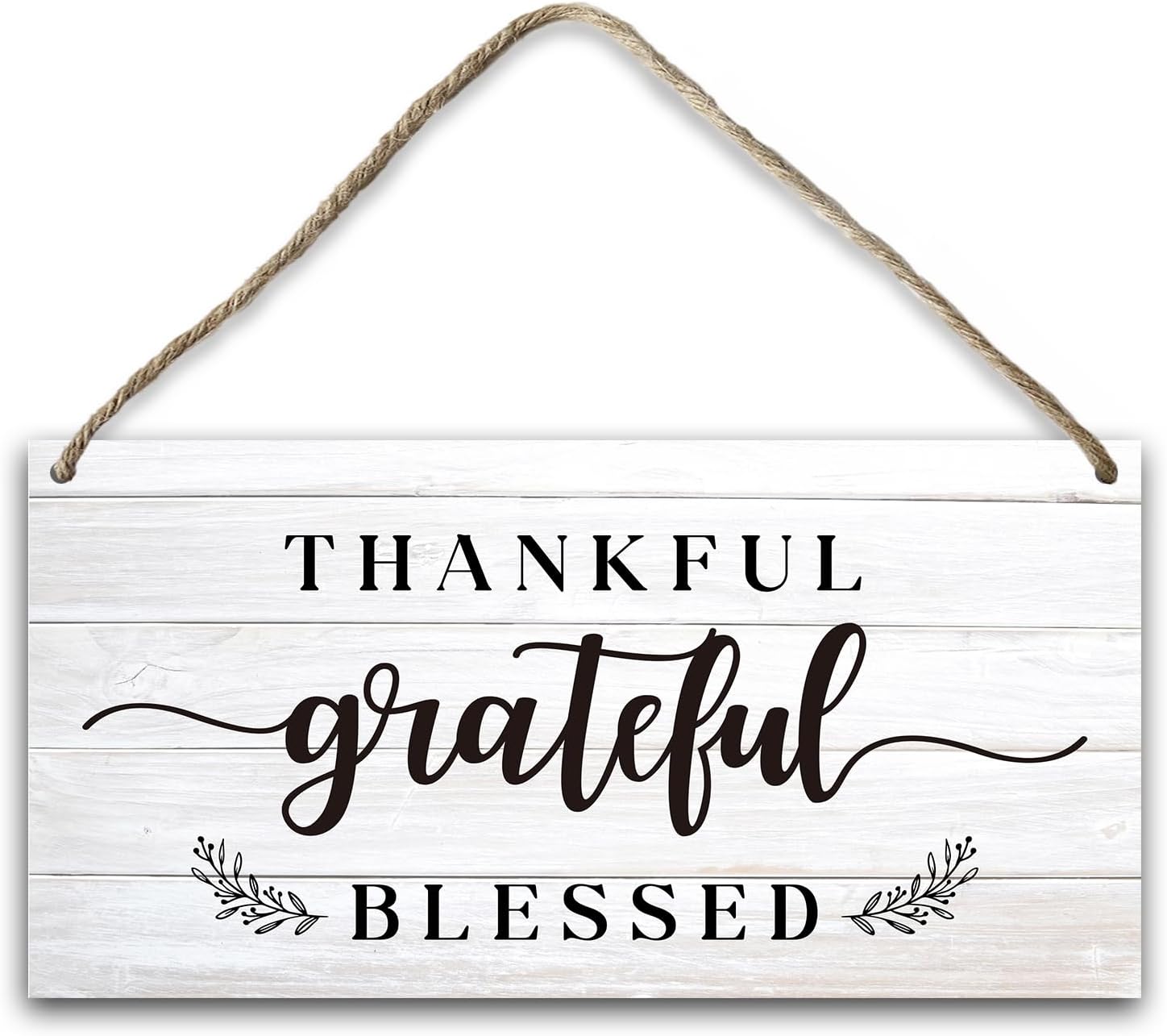 Amazon.com : Blessed Signs for Home Decor Wood Hanging Plaque, Thankful ...