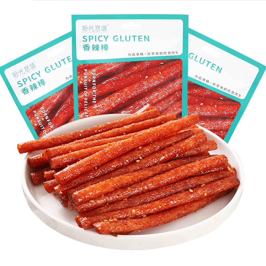 Amazon.com: SXET Spicy Strip, 3 Packs Spicy Small Gluten, Chinese ...