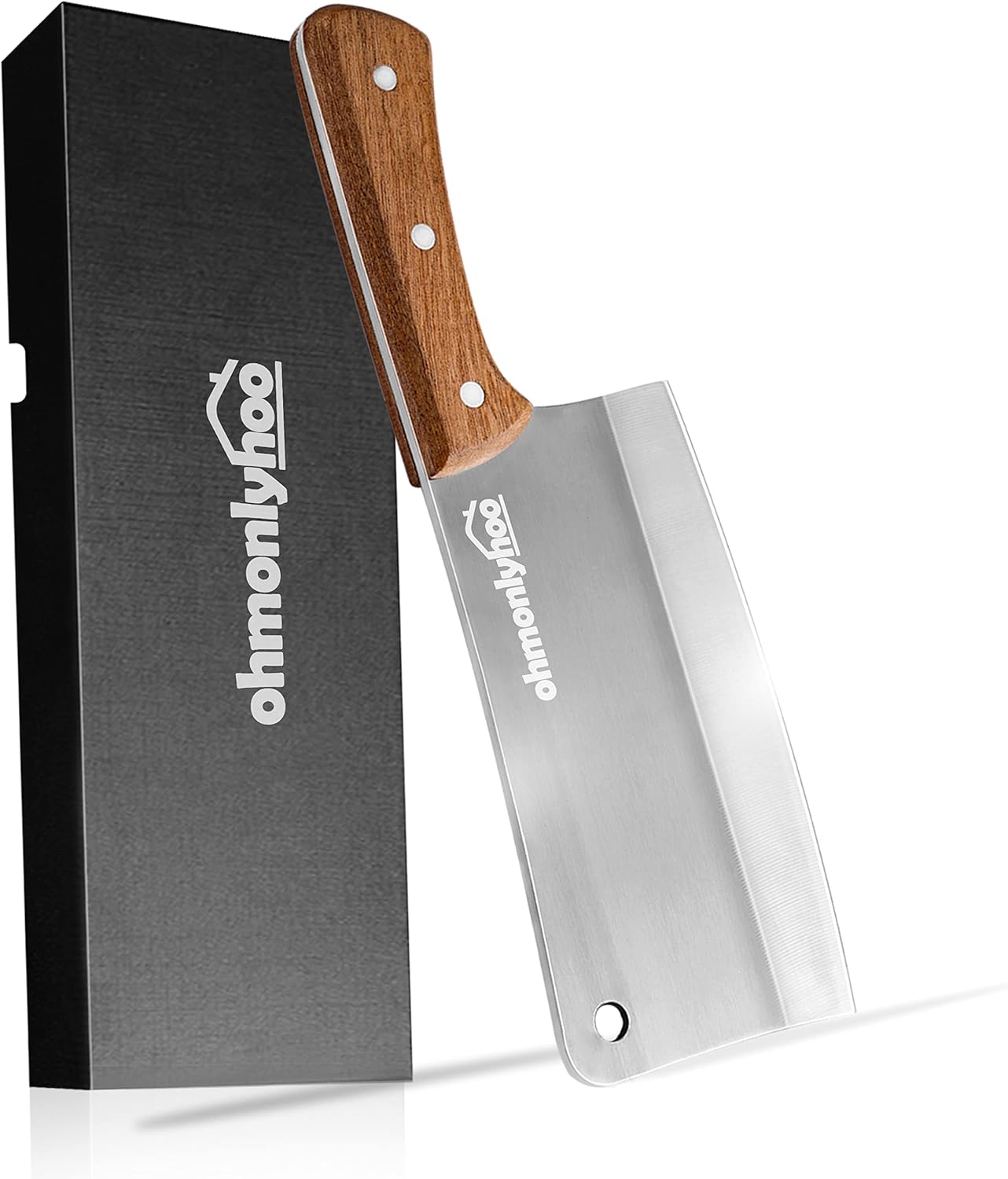 Amazon.com: ohmonlyhoo Cleaver Knife, 7 Inch Hand Forged Meat Cleaver ...