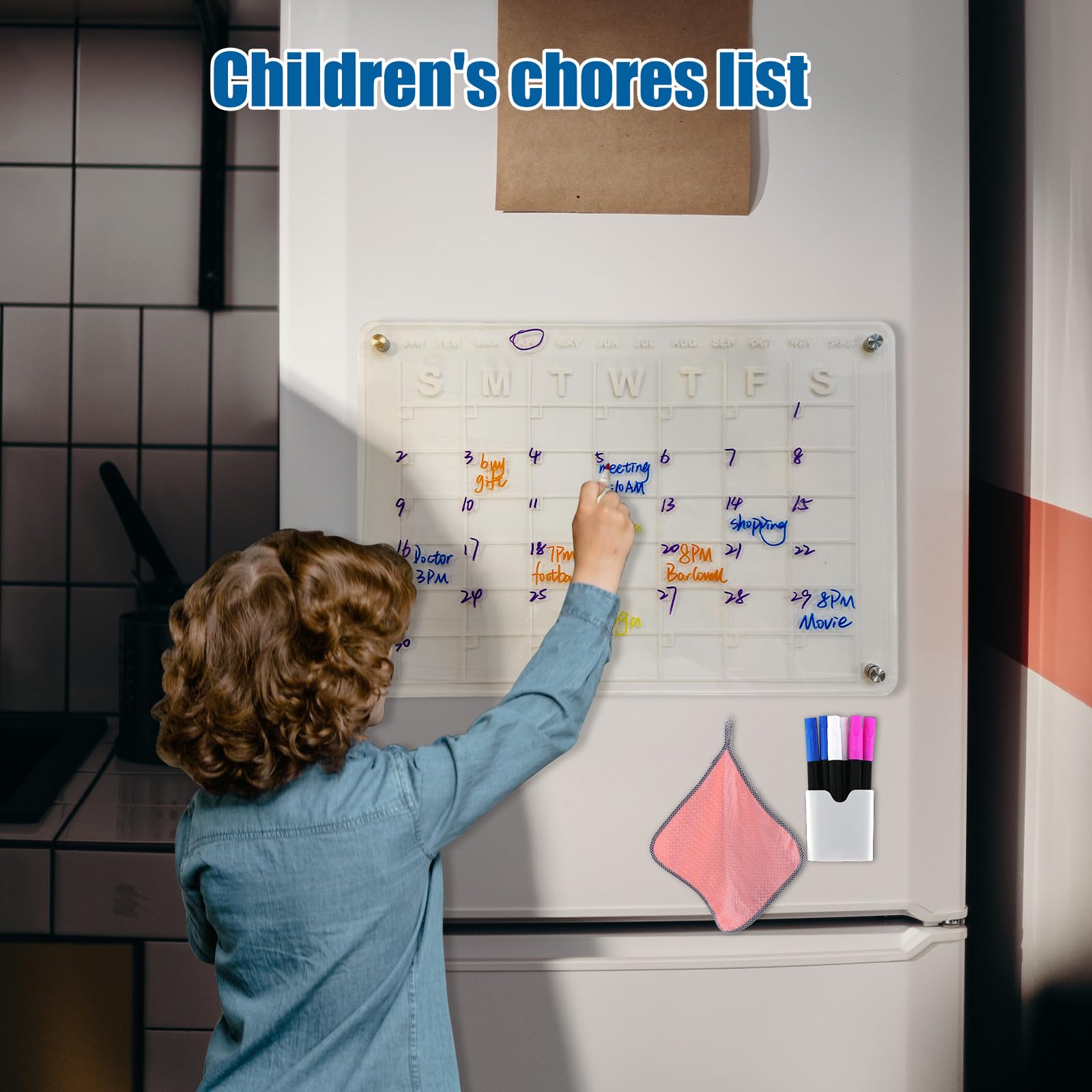 Snapklik.com : Magnetic Planning Board For Fridge, Acrylic Dry Erase ...