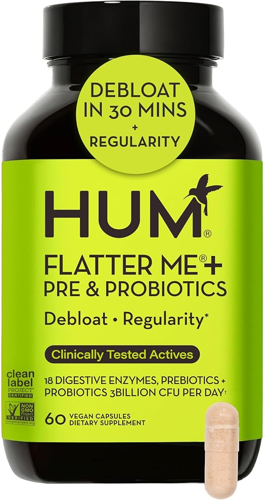 Amazon.com: HUM Flatter Me Digestive Enzymes with Probiotics ...