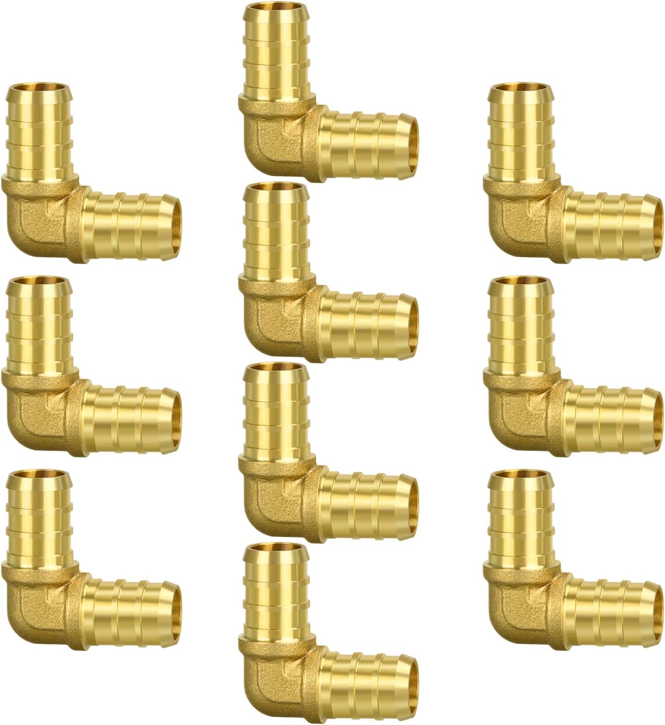 10 Pack PEX Fittings, 1/2" PEX Fittings, PEX Elbow Fittings, Brass PEX ...