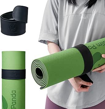 Amazon.com: Slim Panda Yoga Mat Strap Slap Band, One Snap Keeps Mats ...
