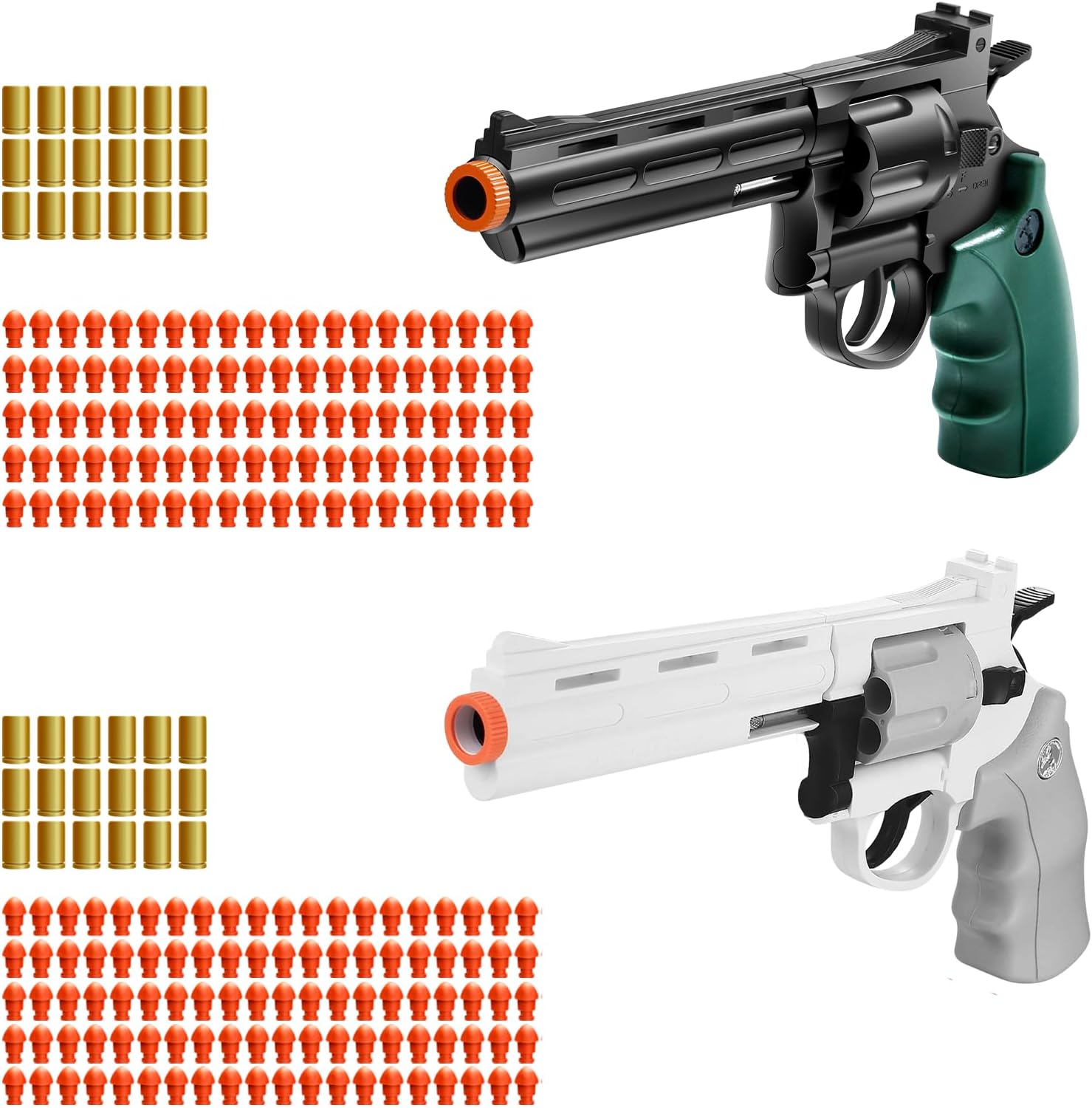 Amazon.com: Revolver Toy Gun with 100 Soft Bullets,Gun Fidget Toy ...