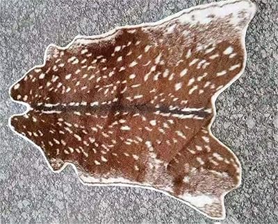 Amazon.com: Faux Deer Rug Cowhide Rug Animal Rug Deer Print Rug Faux ...