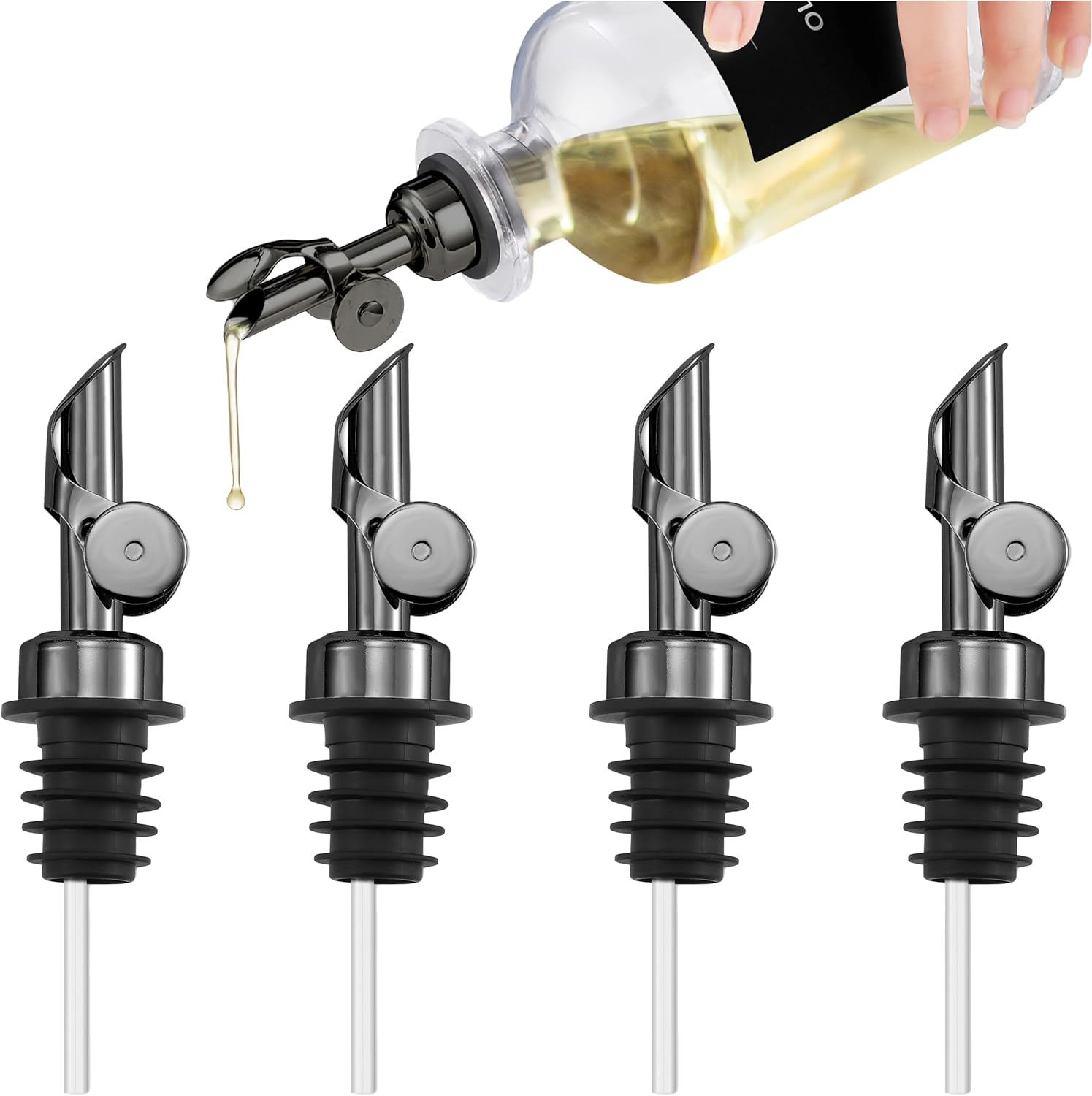 Spaceneat Olive Oil Dispenser Spout, 4-Pack Olive Oil Spouts for ...