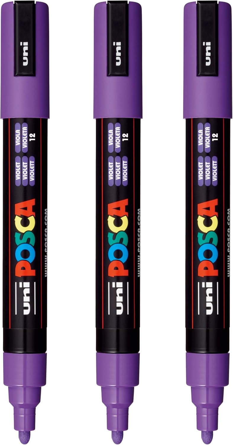 Amazon.com: posca PC-5M Water-Based Paint Markers, Reversible Medium ...