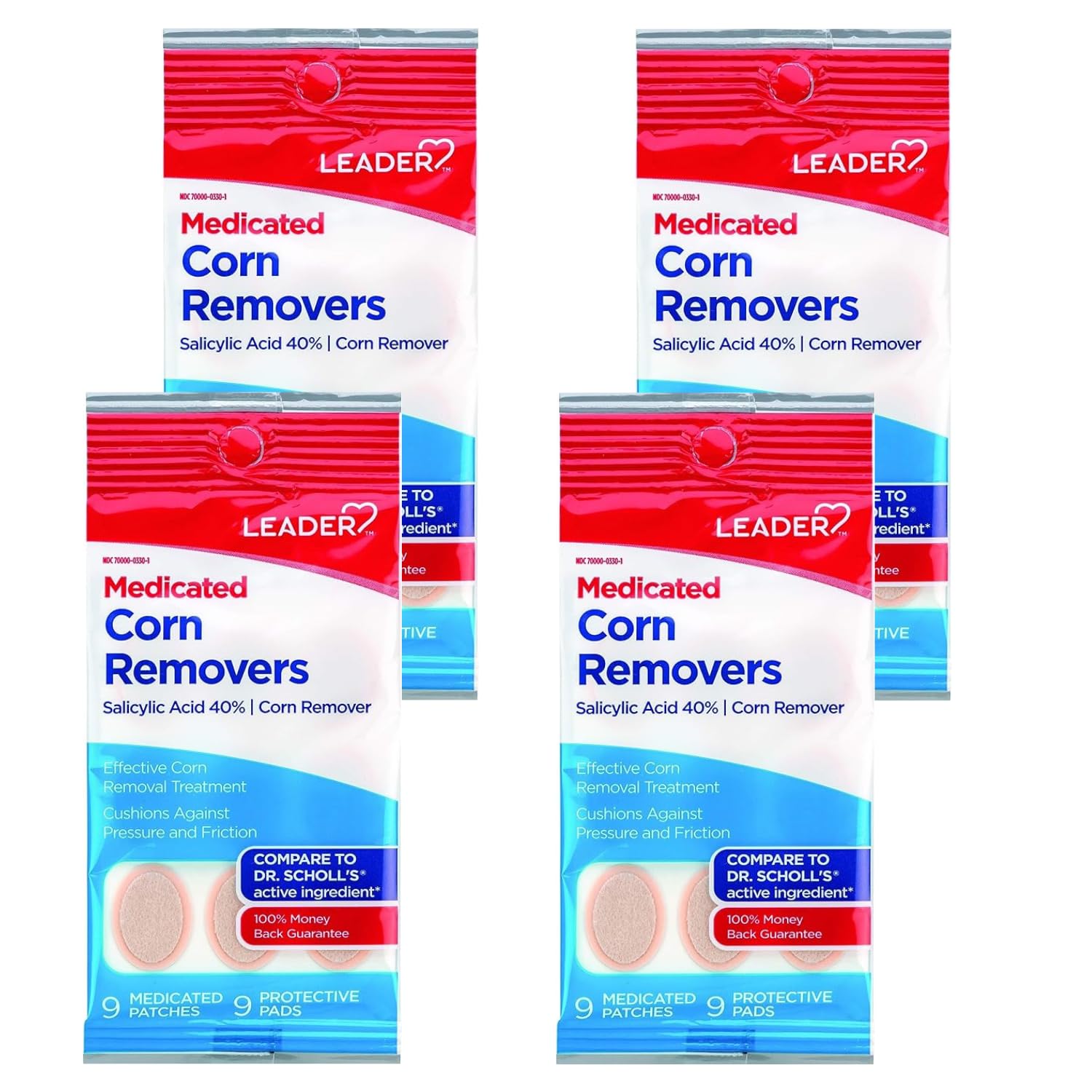Amazon.com : LEADER Medicated Corn Removers, Salicylic Acid 40%, Toe ...