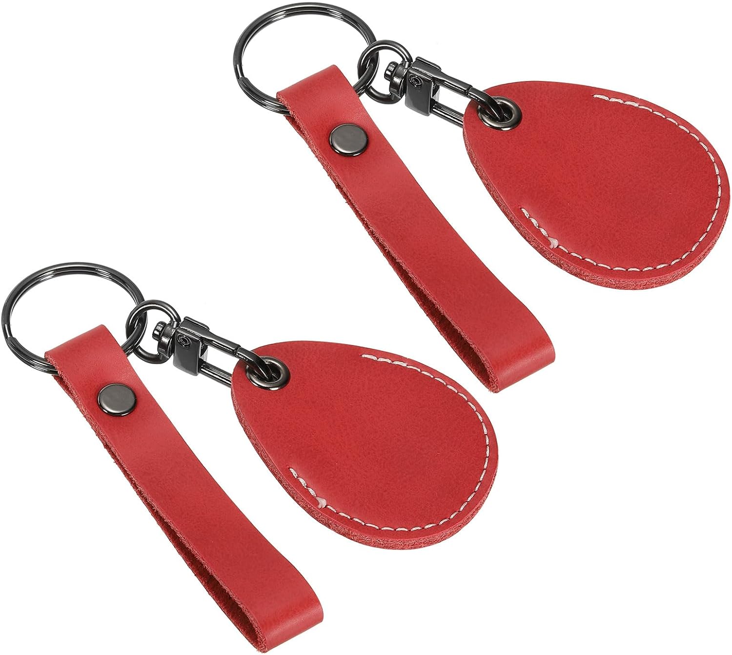 Amazon.com: PATIKIL Leather Keychain Blanks, 2 Pack PU Leather Key Fob ...