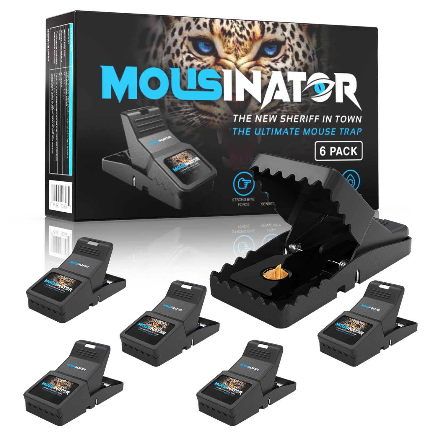 MOUSINATOR Mouse Trap | 6 Pack | Professional Mouse Traps for Indoor ...