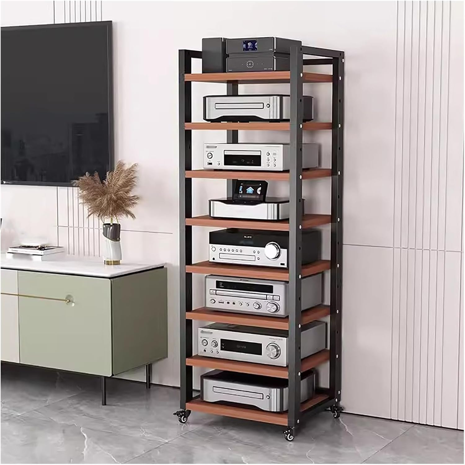 Amazon.com: 7 8 6 5 Tier Stereo Components Rack/cabinet, Tall Heavy ...