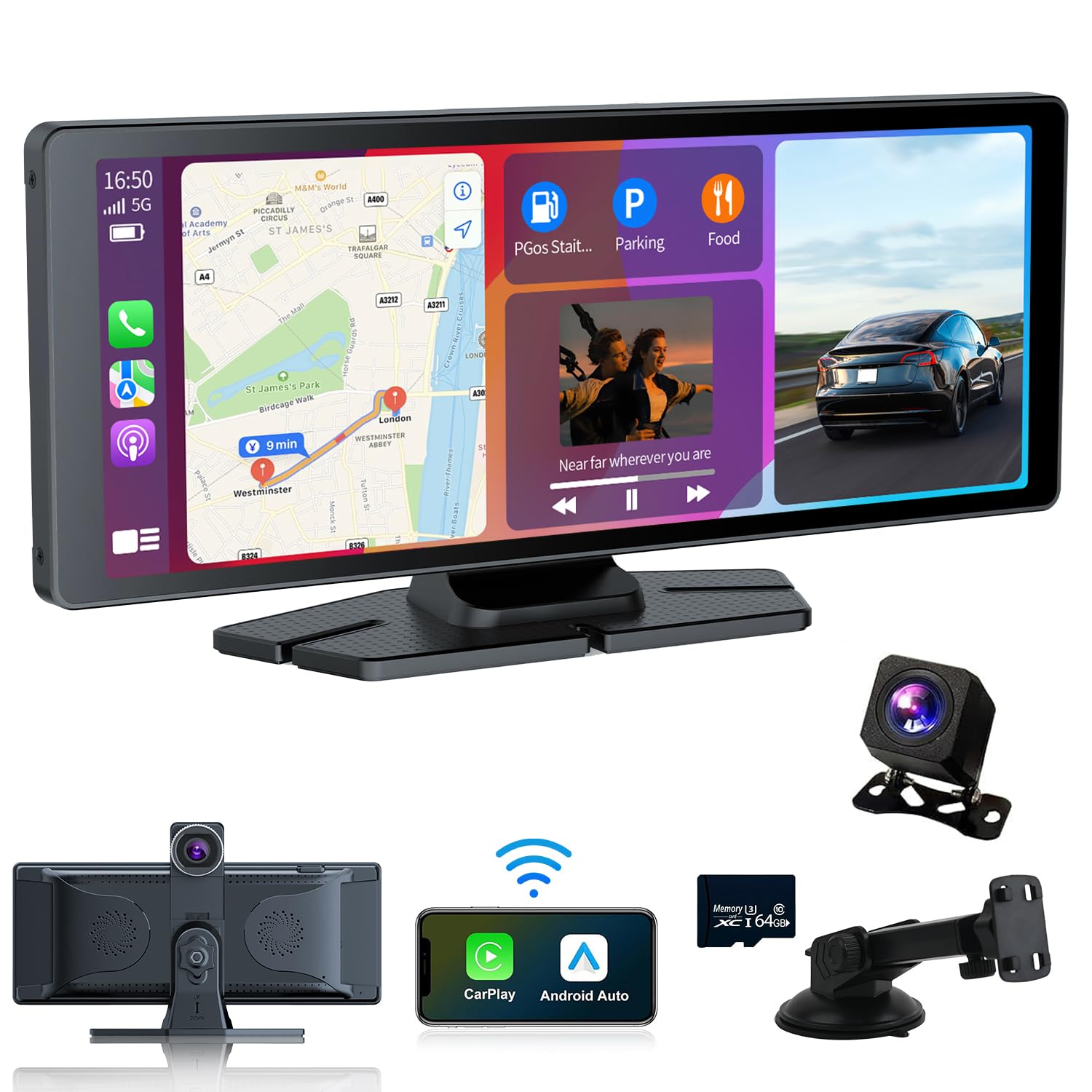 Amazon.com: Wireless Carplay Screen for Car,10.26-Inch Carplay ...