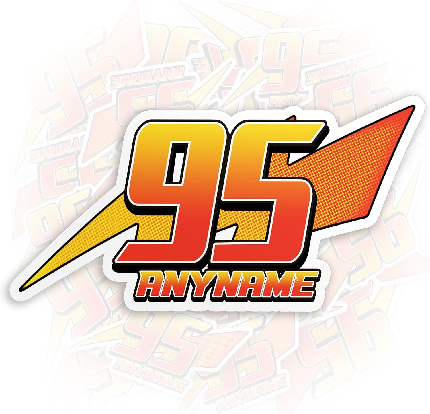 Amazon.com - Custom Cars Racing Sticker Personalized Name & Number ...