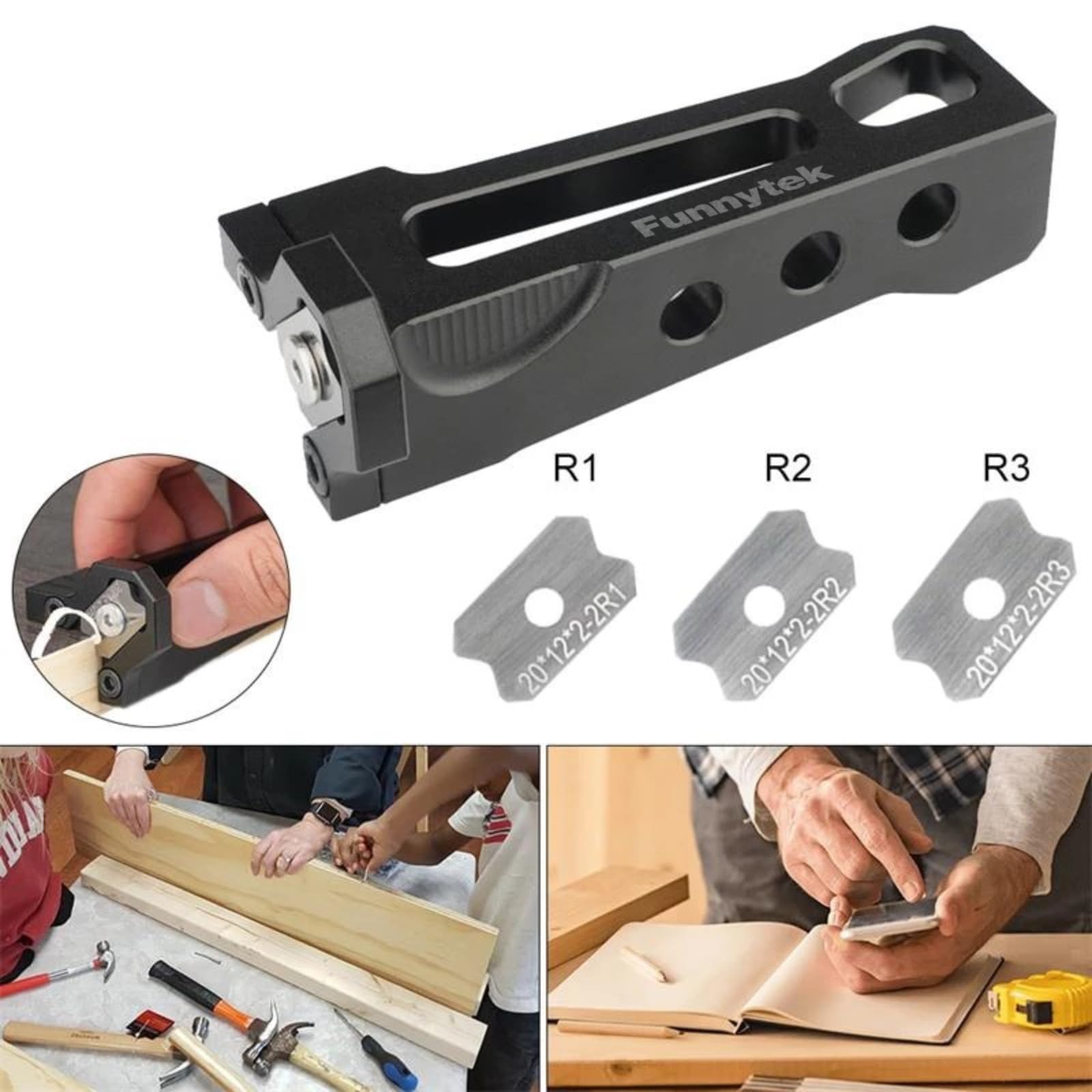 Snapklik.com : Funnytek Edge Banding Trimmer - Chamfer Plane, Handle ...