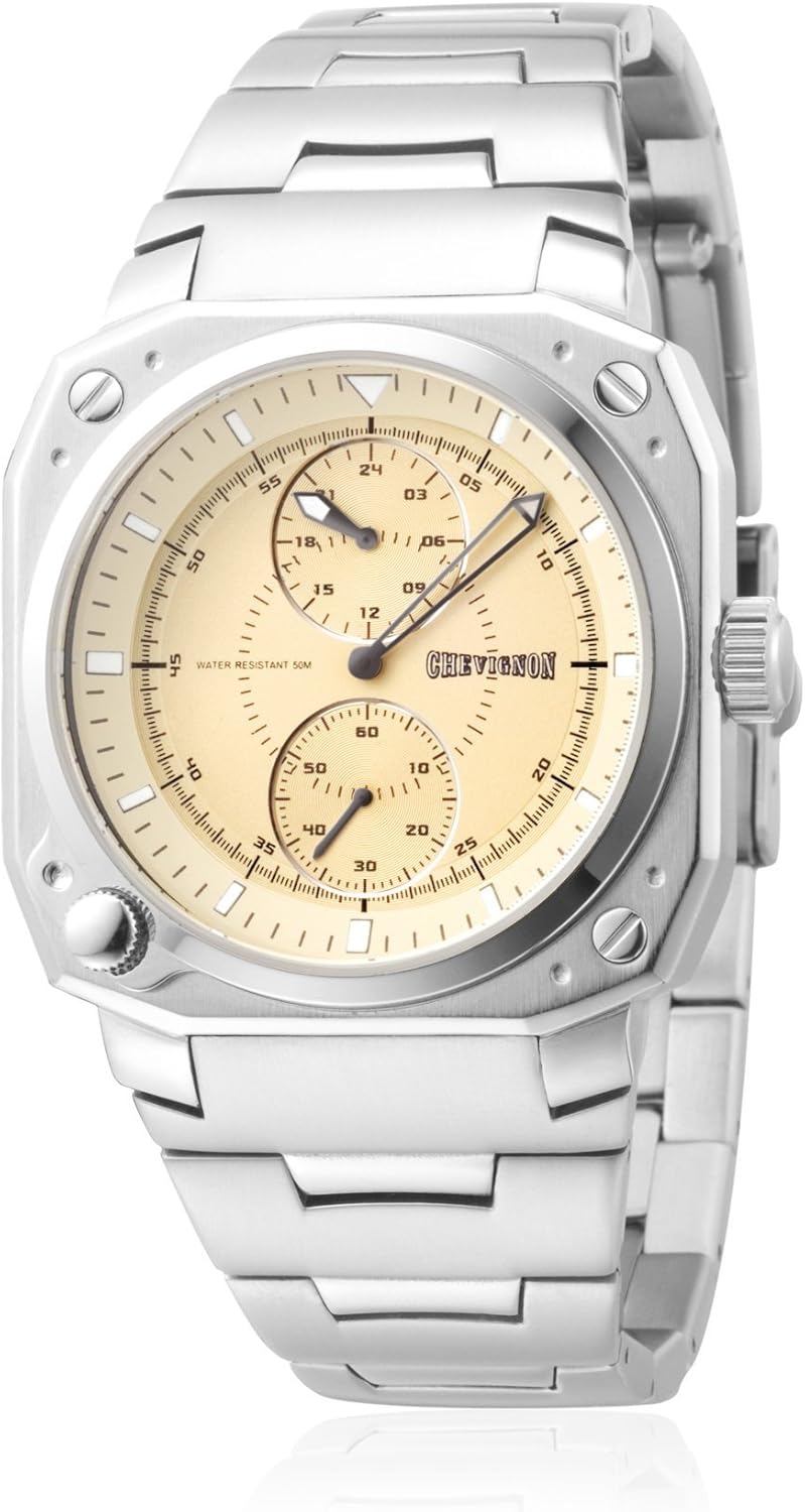 Chevignon Men's Quartz Watch with Black Dial Analogue Display Quartz ...