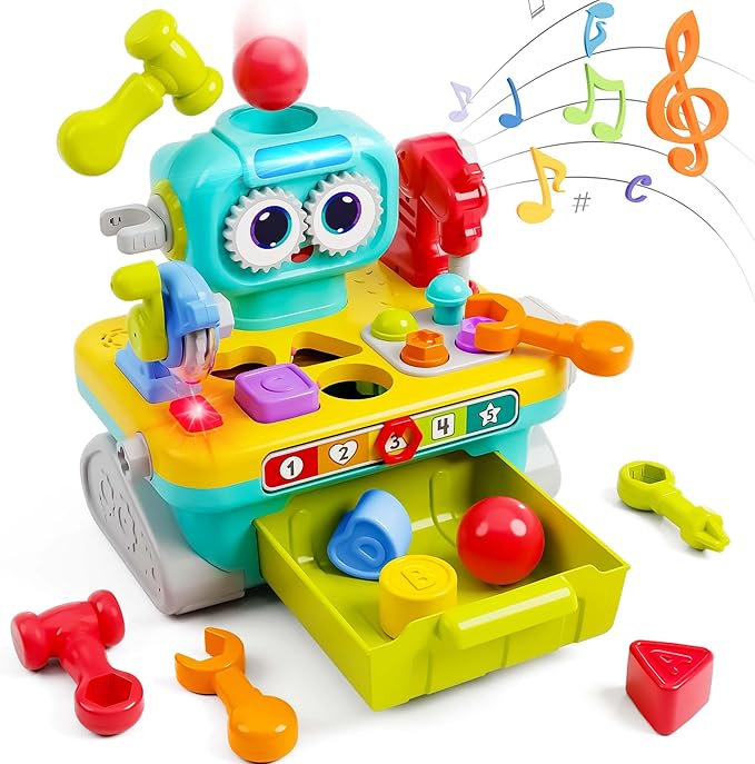 Amazon.com: iPlay, iLearn Toddler Musical Workbench Toys for One Year ...