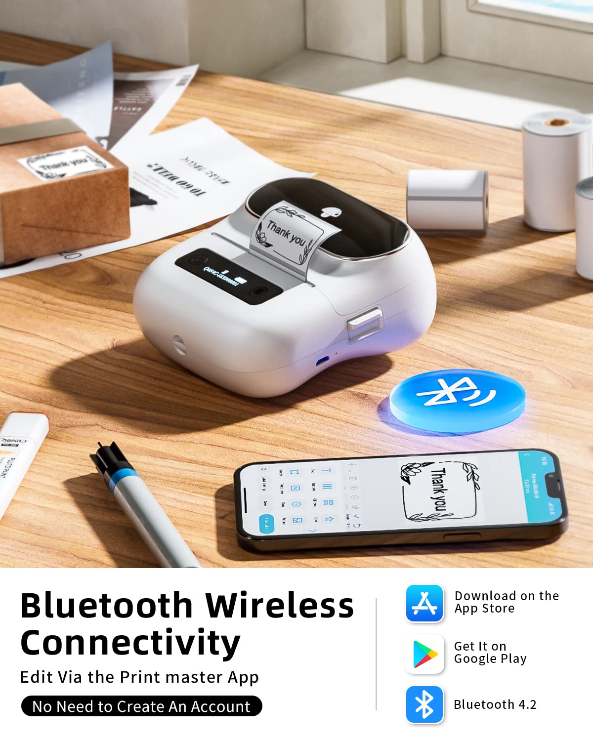 Snapklik.com : Phomemo Label Maker, M220 Barcode Printer, Thermal ...