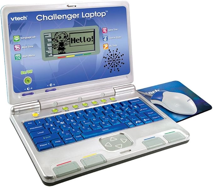 VTech Challenger Laptop, 64973, Blue, Ages 4 Years + : Amazon.co.uk ...