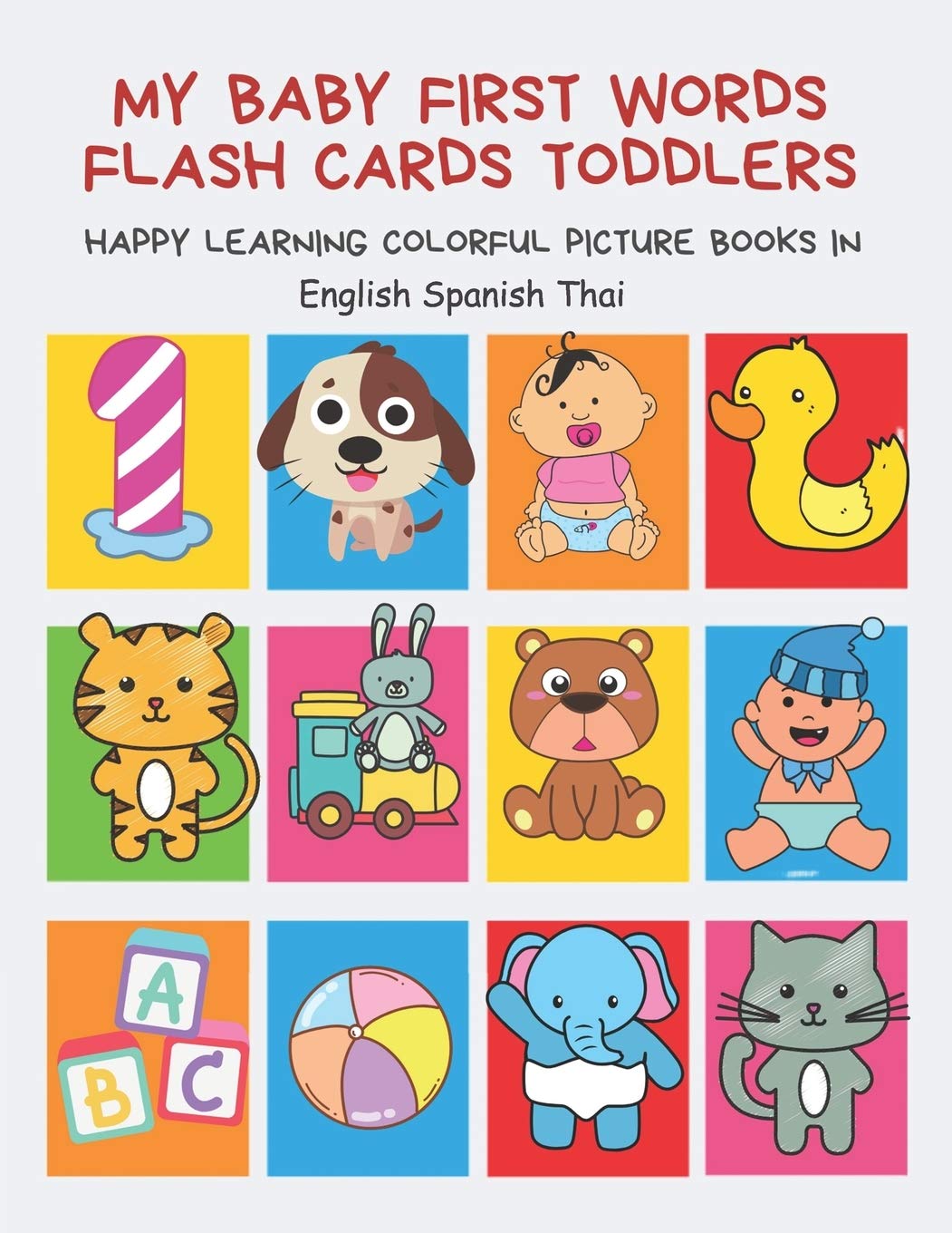 Buy My Baby First Words Flash Cards Toddlers Happy Learning Colorful ...