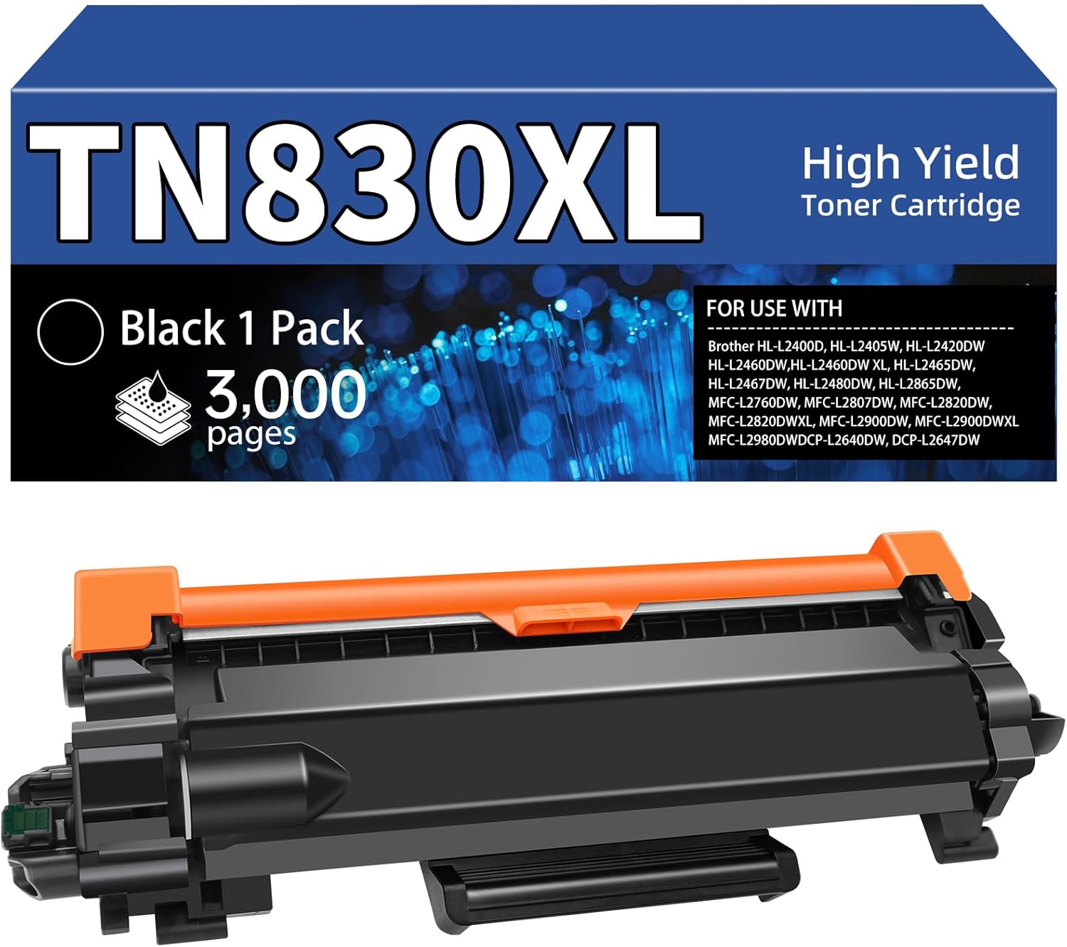 Amazon.com: TN830XL Toner Cartridge Black High Yield Pack for Brother TN830 Toner Cartridges 830 ...
