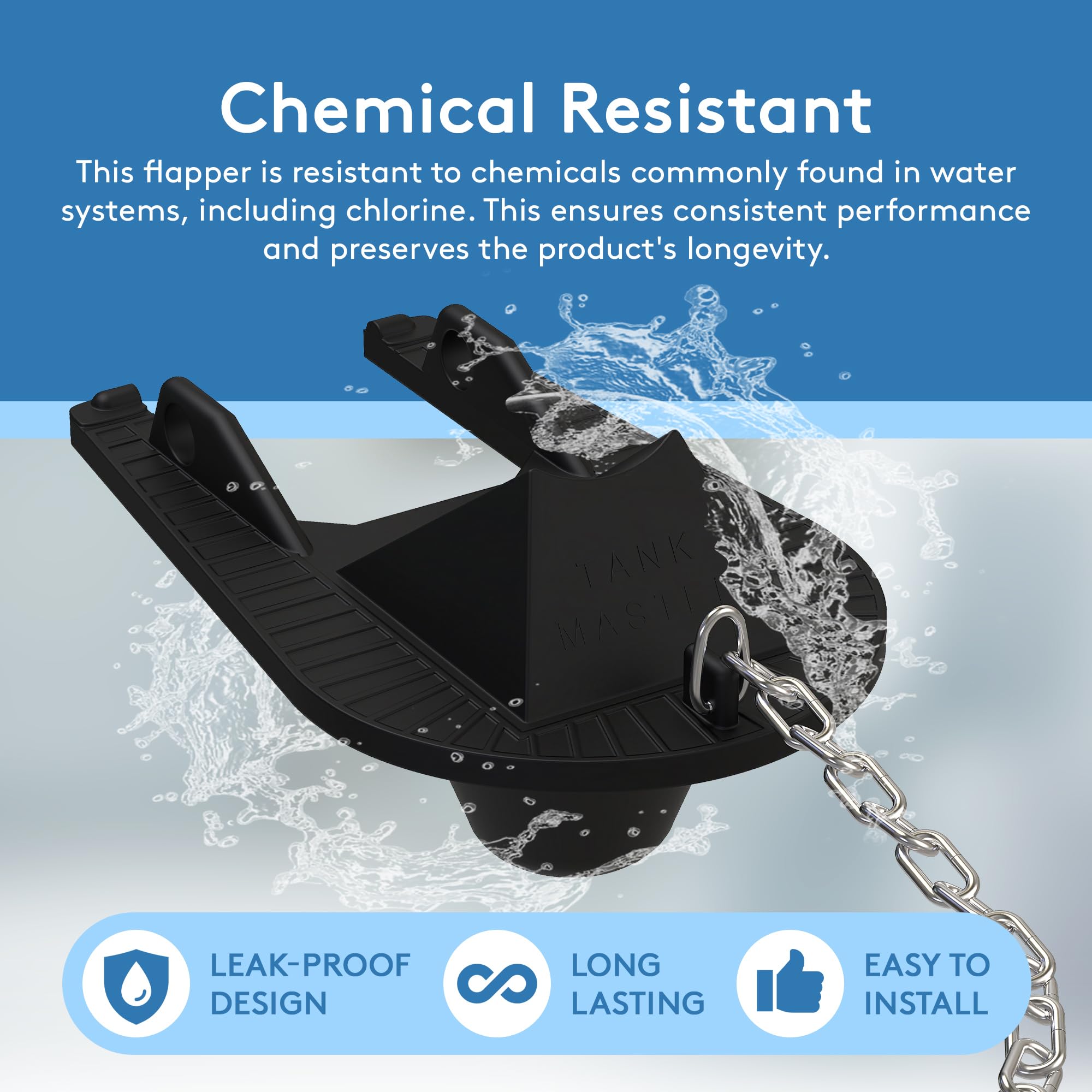 Snapklik.com : Universal 2 Inch Toilet Flapper Replacement & Chain