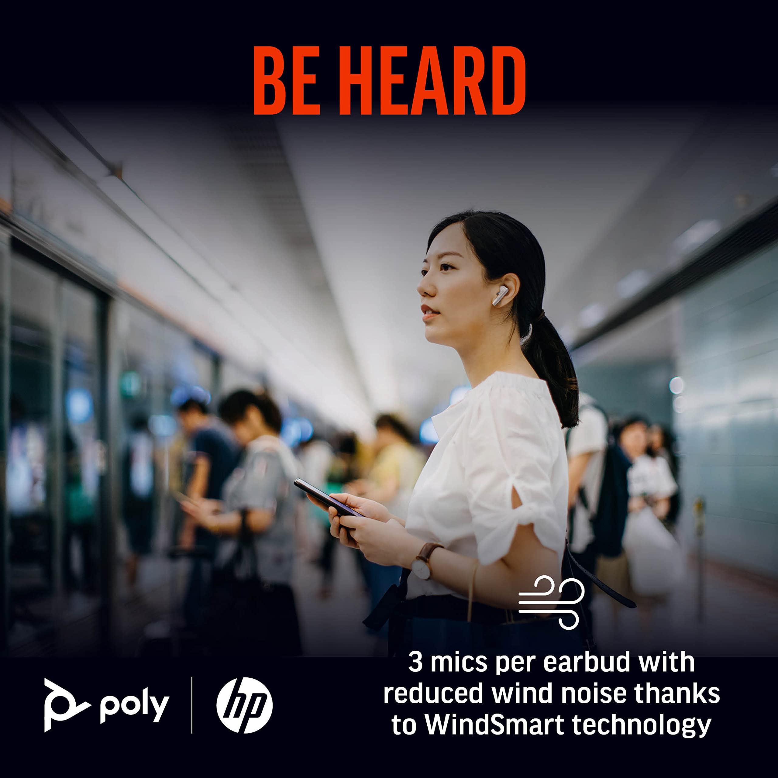 Poly Voyager Free 60+ True Wireless Earbuds Noise-Canceling for Clear ...