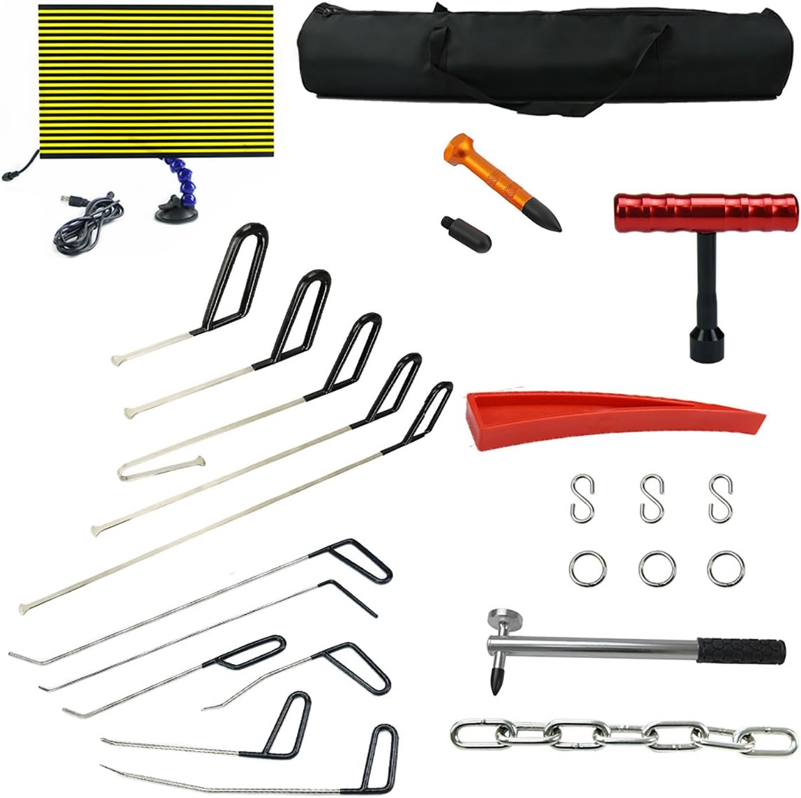 Furuix PDR Rod with Whale Tails PDR Light PDR Tools Dent Puller Kit ...