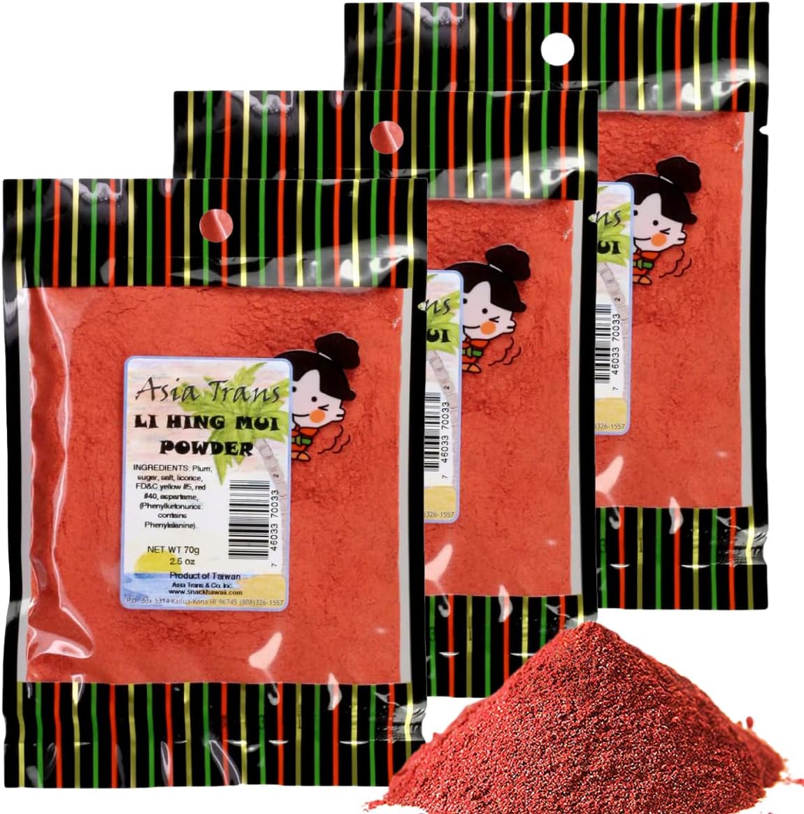 Authentic Li Hing Mui Powder - Flavor Fresh Fruit, Candy, Shave Ice or ...