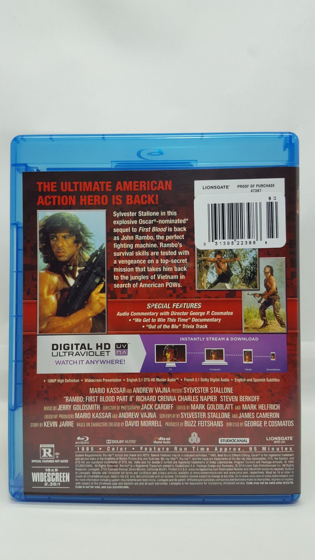Amazon.com: Rambo: First Blood Part 2 [Blu-ray + Digital HD] : Richard ...
