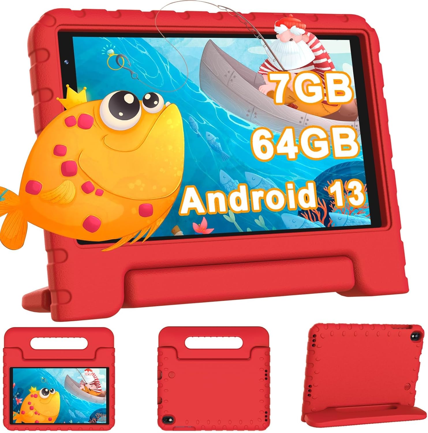 Amazon.com : YESTEL Android 13 Kids Tablet 8 inch with 7GB RAM+64GB ROM ...