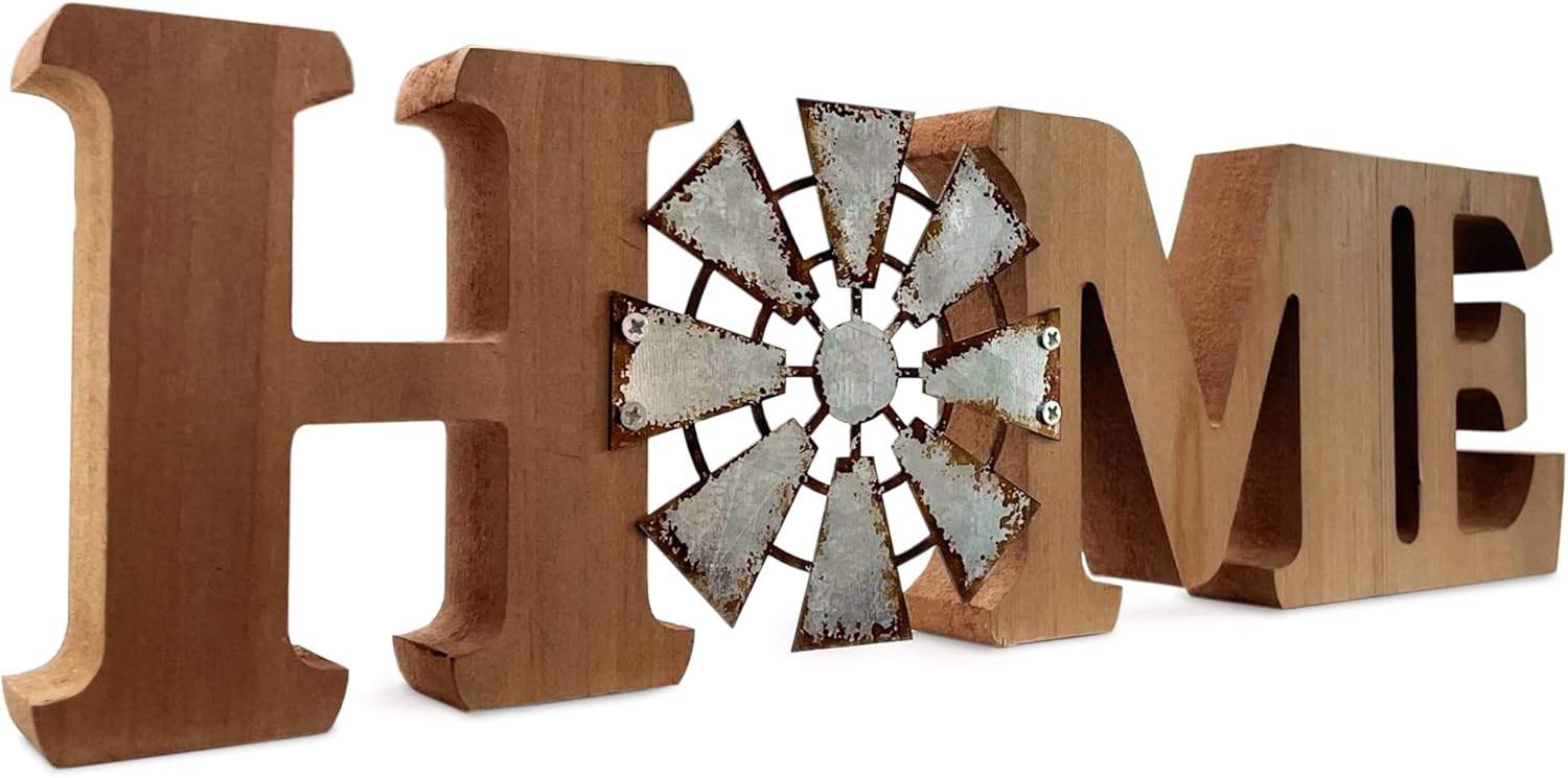 Amazon.com: Rustic Lane Home Sign Wall Decor 14.2 Inches Modern ...