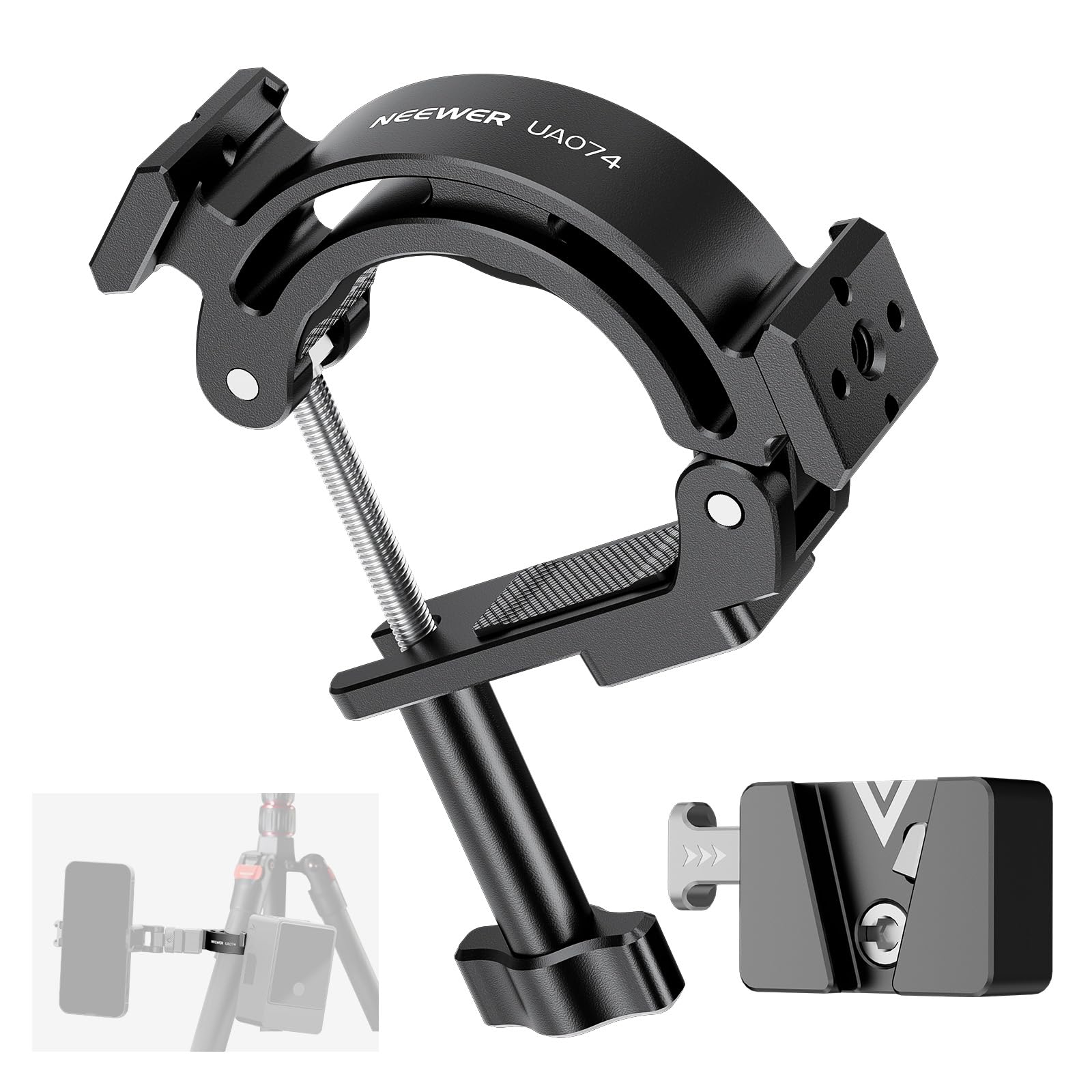 NEEWER Super Clamp Multifunctional Tripod Clamp Mount with V Mount ...