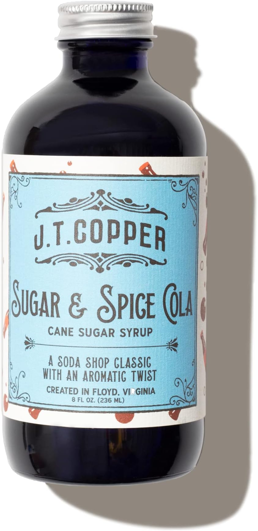 Amazon.com: J.T. Copper Sugar & Spice Cola Syrup – 8 fl oz Bottle ...