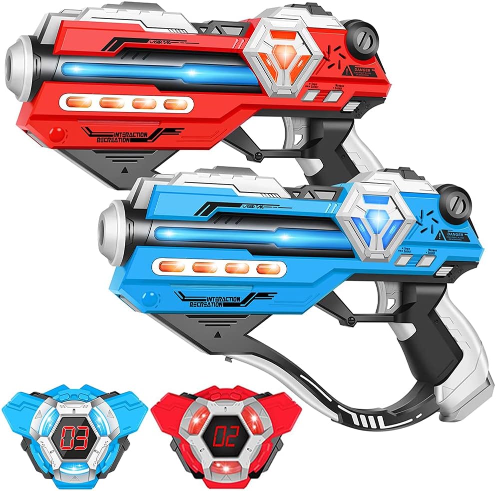 Masroo Laser Tag Set of 2-Infrared Multi Function Laser Gun-2 Guns and ...