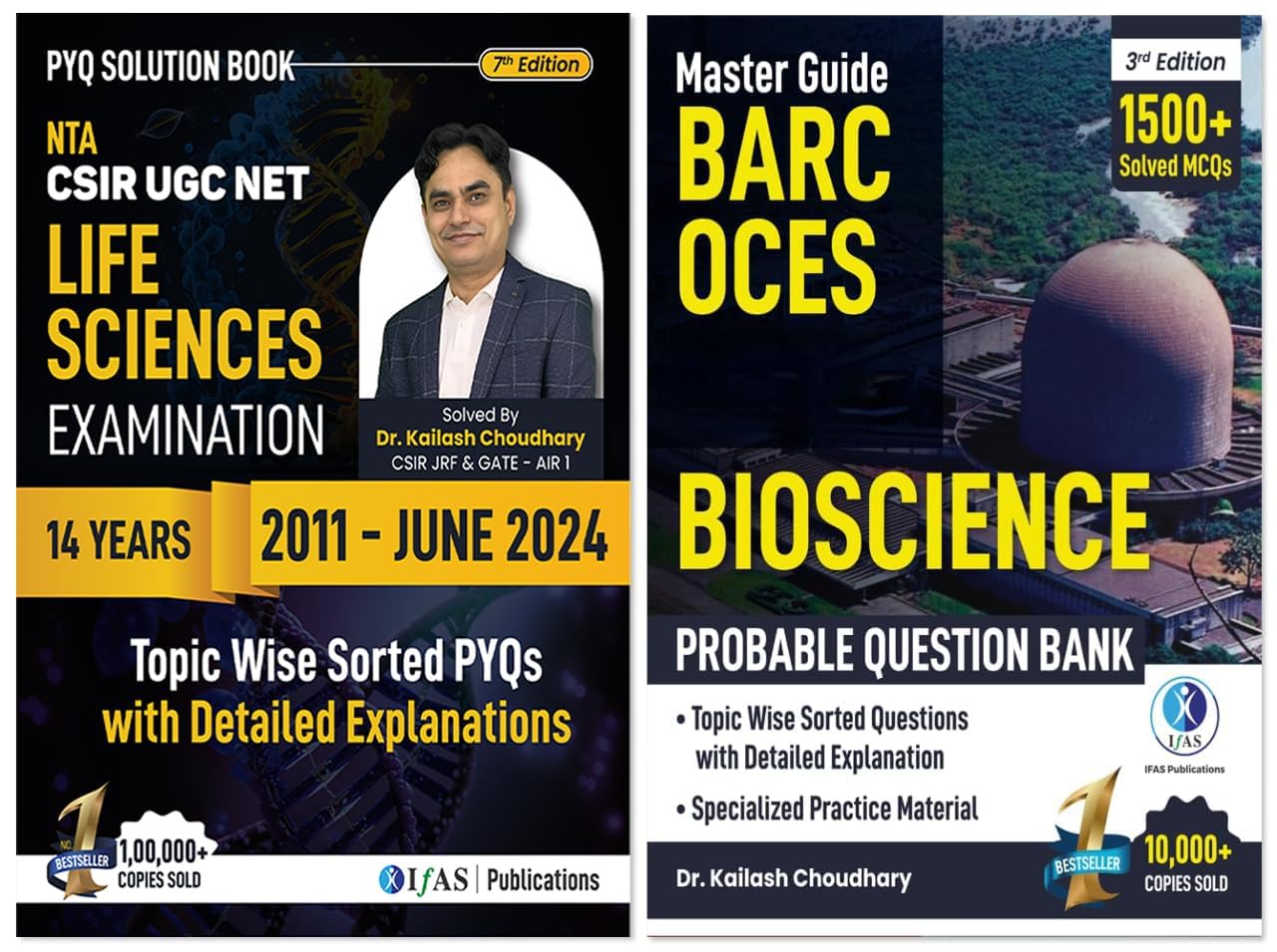 Buy CSIR NET Life Science & BARC Bioscience Books | Combo of Previous Years' Solved Papers (2011 ...