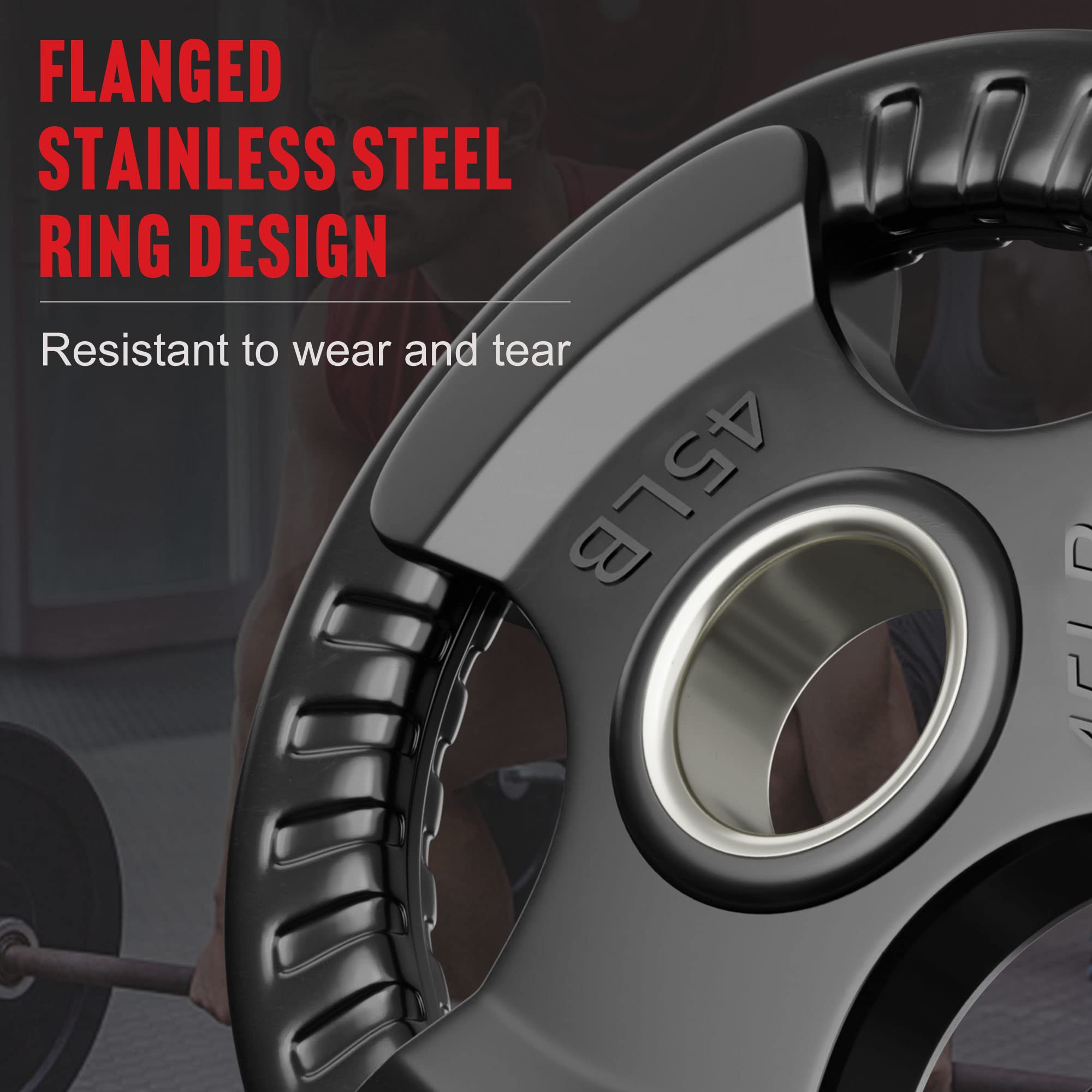 Elevens Rubber Weight Plates 2-Inch Cast Iron Grip Plates Olympic ...