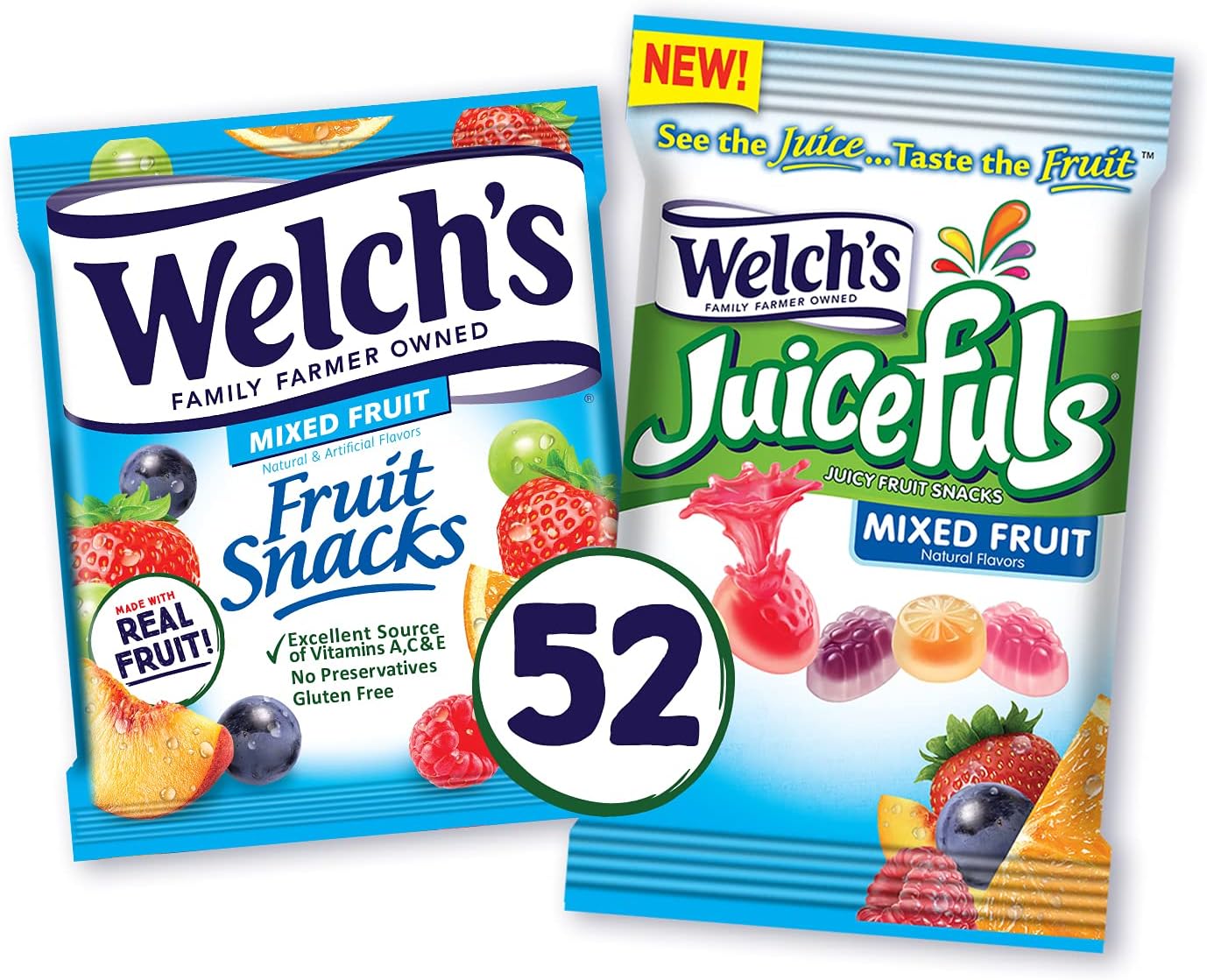 Amazon.com: Welch's Fruit Snacks & Juicefuls Juicy Fruit Gushers, Mixed ...