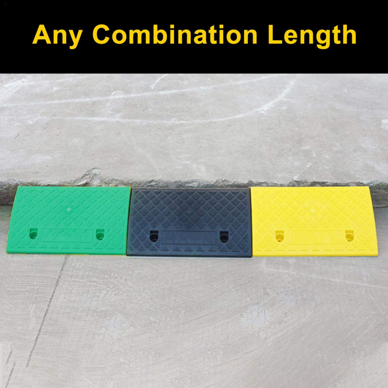 Magent Heavy Duty Plastic Kerb Ramp Portable Threshold Ramp 6 ...