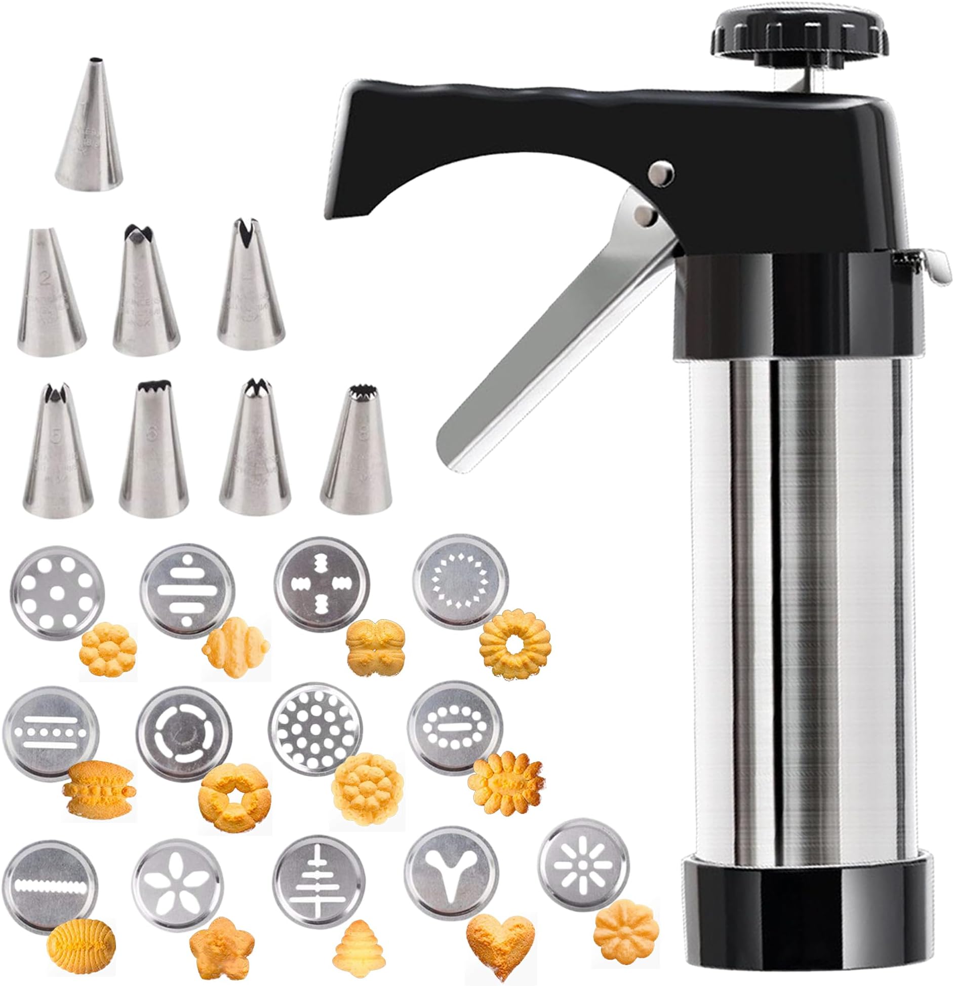 Amazon.com: Cookie Press Cake Decorating Kit: Spritz Cookie Press ...