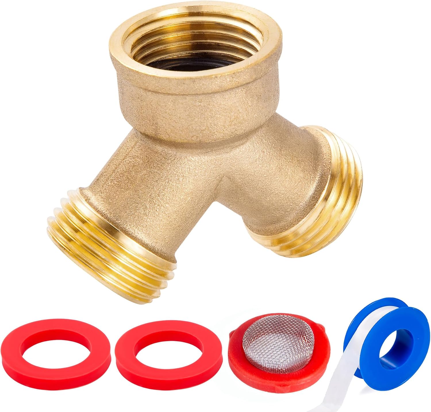 Amazon.com: Breezliy Solid Brass Lead-Free Body Backyard 2 Way Y Valve ...