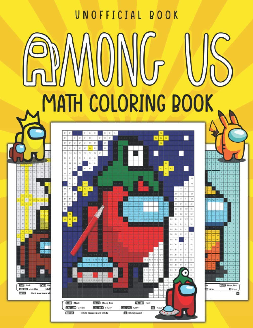 Among Us Math Coloring Book Pixel Art Math Coloring Book | Desertcart ...