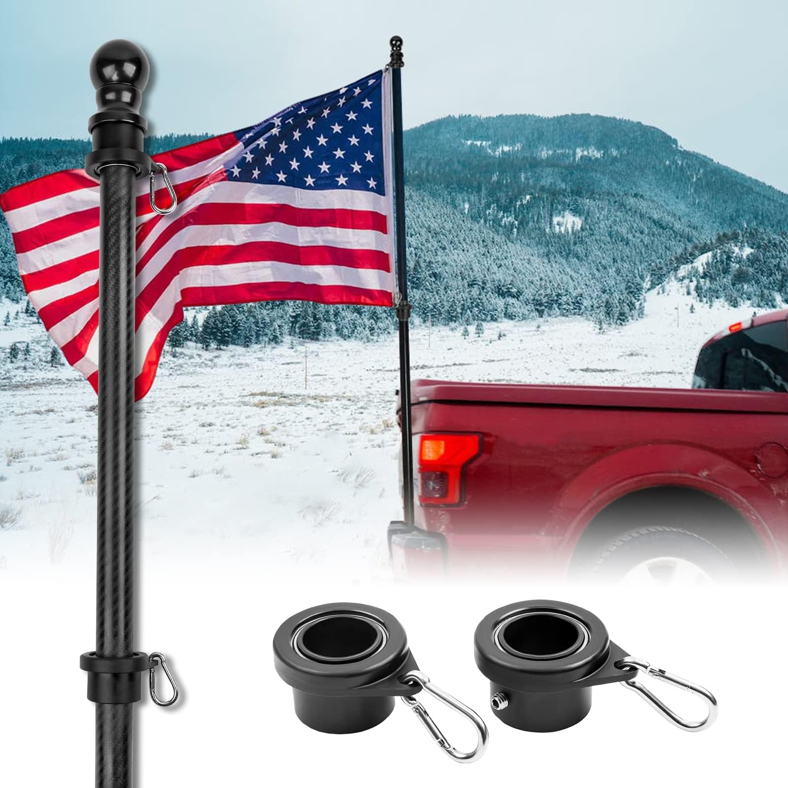 Amazon.com : HLOGREE Flag Suction Cup Mount for Car,Flag Pole Holder ...