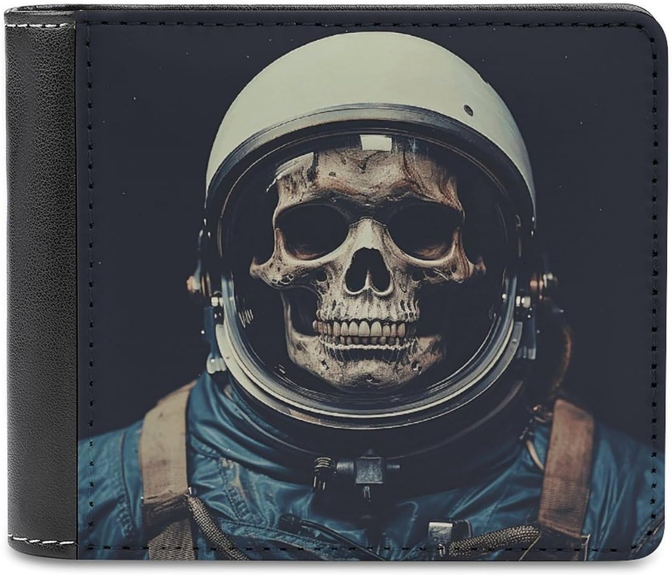 Amazon.com: QSKDLAC Movie Aesthetic Skull Bifold Wallets for Men Pu ...