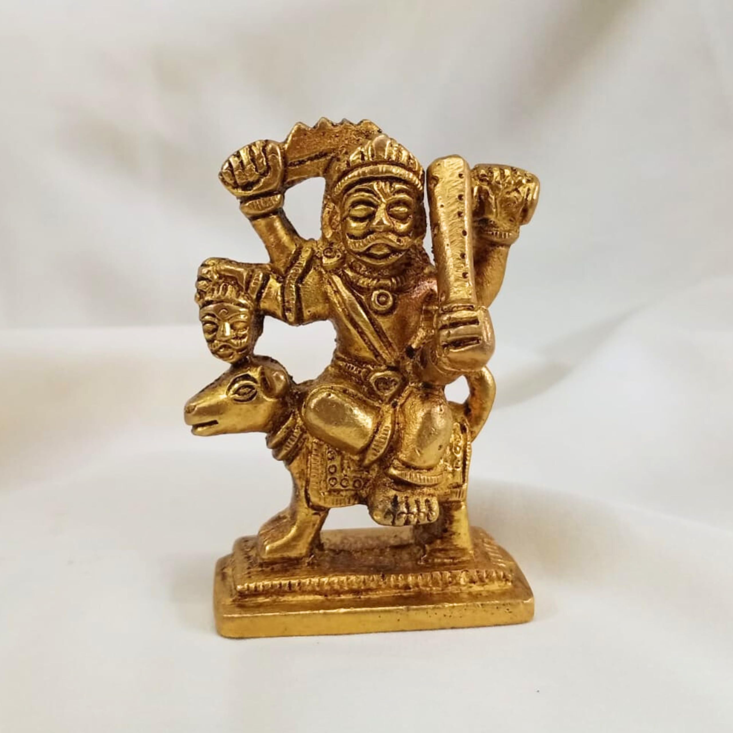 Buy Brass Kaal Bhairav Mahakal Bhairav God Religious Statue 2.75" inch ...