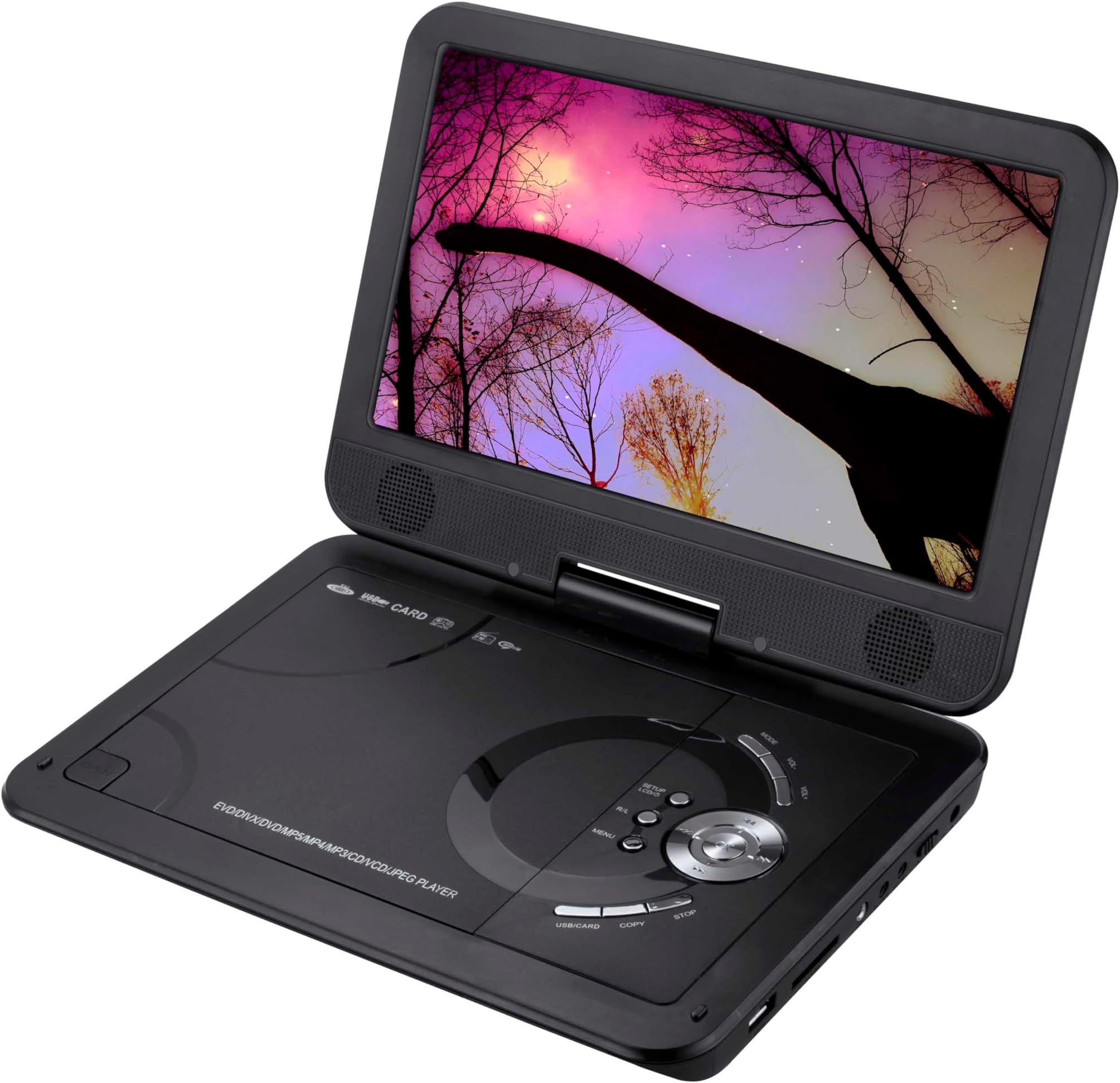 Lenoxx 10″ Swivel Portable DVD Player - 180° Swivel Screen, MTK1389 ...