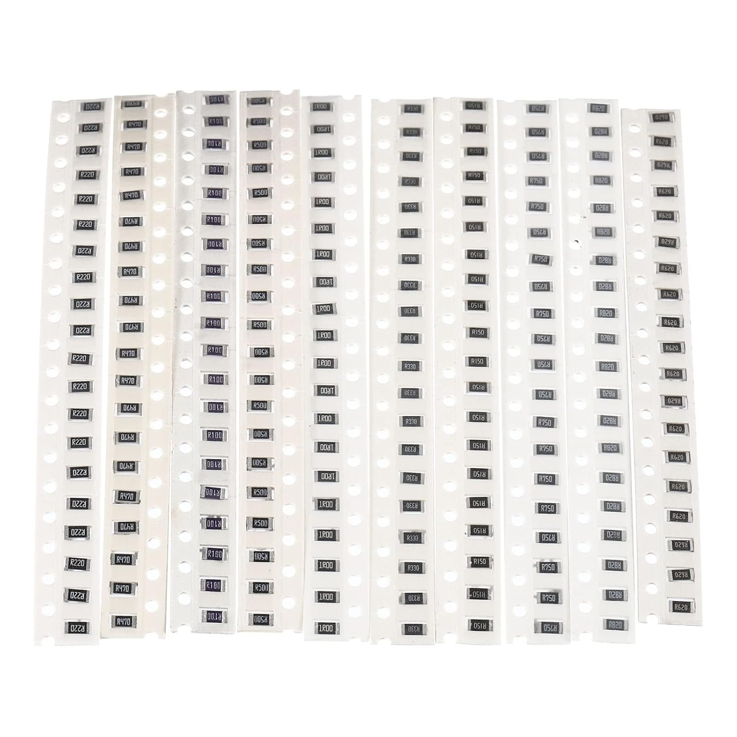 PATIKIL 1206 Surface Mount Device Resistor Kit, 1Set/200Pcs 0.1R-1R Ohm ...