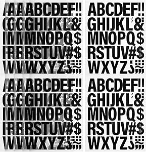 Amazon.com: 10 Sheets Black Vinyl Iron on Letters - Heat Transfer ...